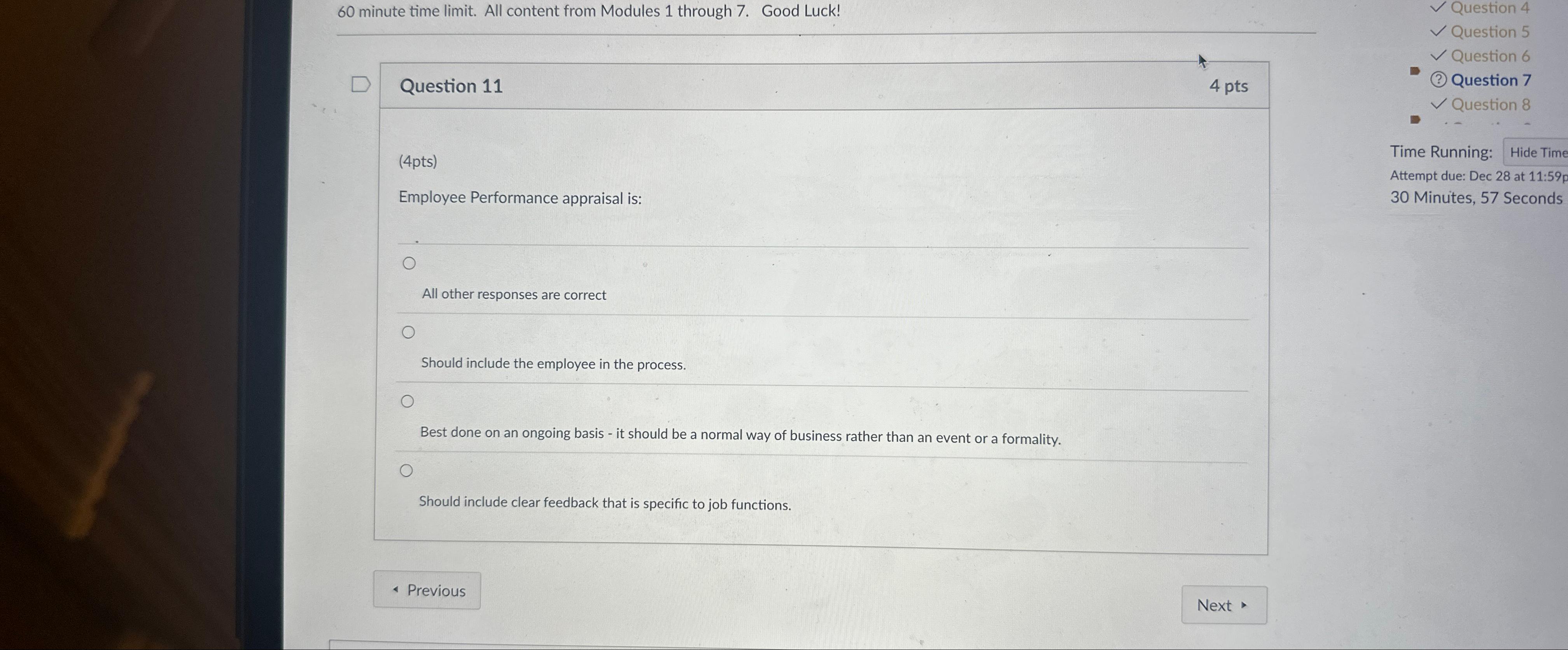 Solved 60 ﻿minute time limit. ﻿All content from Modules 1 | Chegg.com