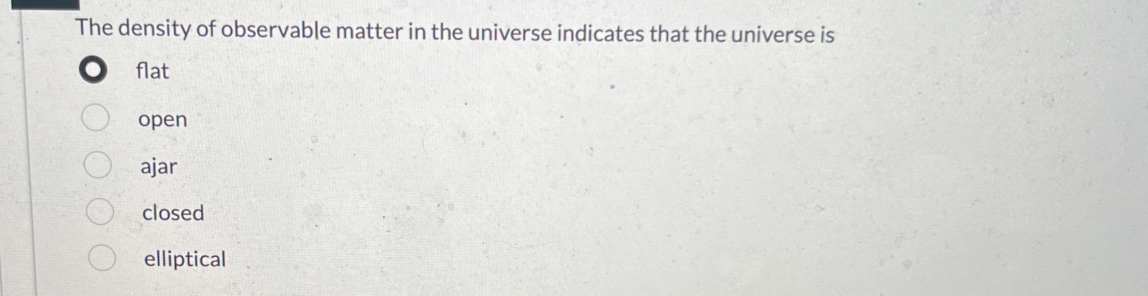 Solved The density of observable matter in the universe | Chegg.com