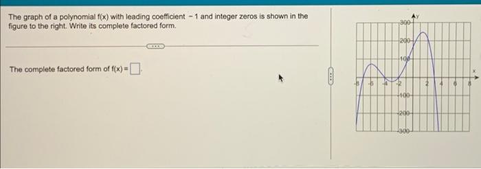 Solved The graph of a polynomial f(x) with leading | Chegg.com