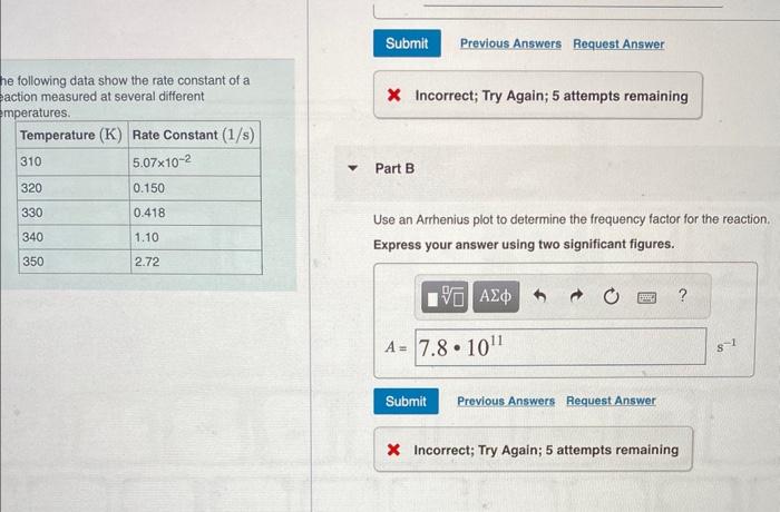Solved Solve for part A & B. I'm not sure why I keep getting | Chegg.com