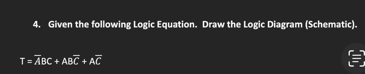 Solved Given the following Logic Equation. Draw the Logic | Chegg.com