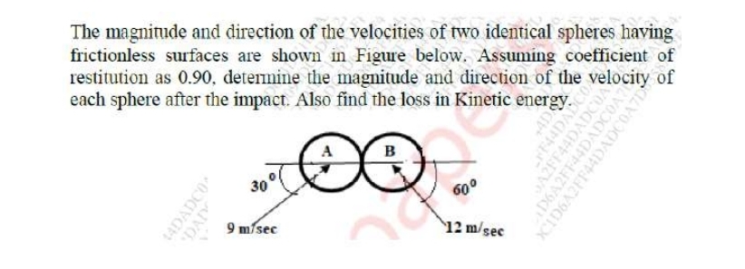 Solved The magnitude and direction of the velocities of two | Chegg.com