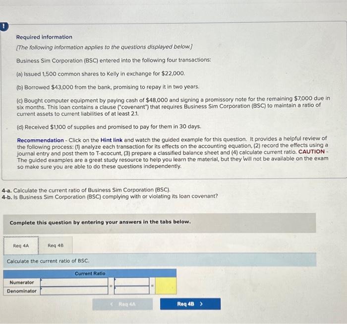 Solved Required information [The following information | Chegg.com