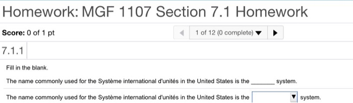 Solved Homework: MGF 1107 Section 7.1 Homework Score: 0 of 1 | Chegg.com