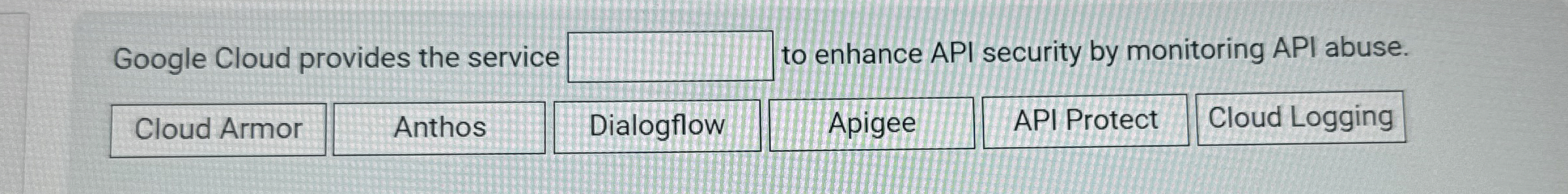 Solved Google Cloud provides the serviceto enhance API | Chegg.com