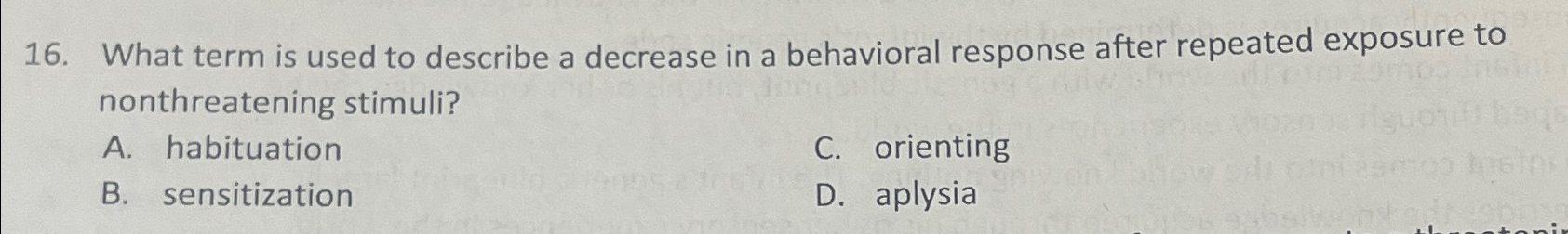 Solved What term is used to describe a decrease in a | Chegg.com
