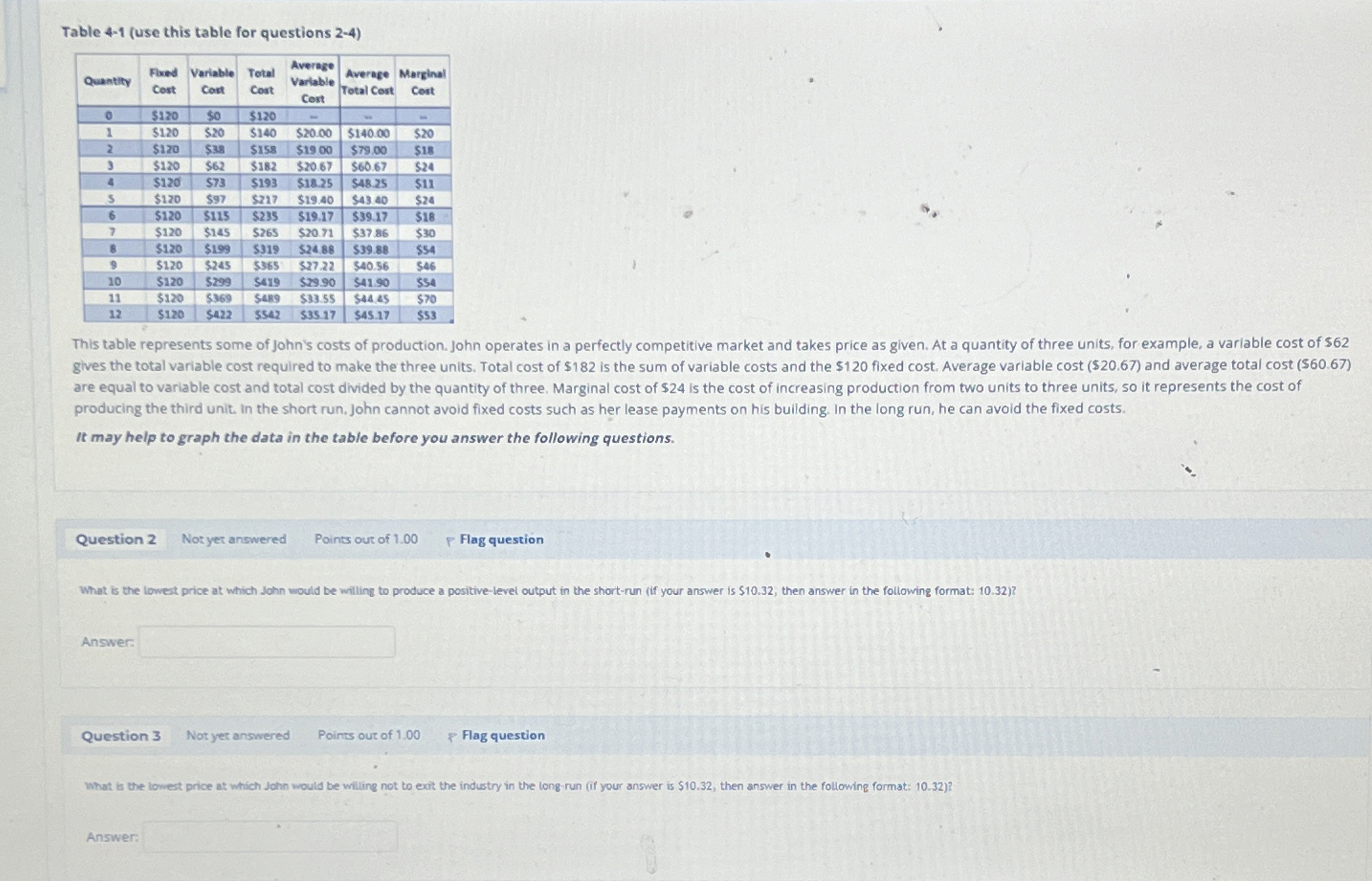 Solved Table 4-1 (use this table for questions | Chegg.com
