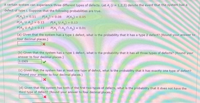 Solved certain system can experience three different types | Chegg.com