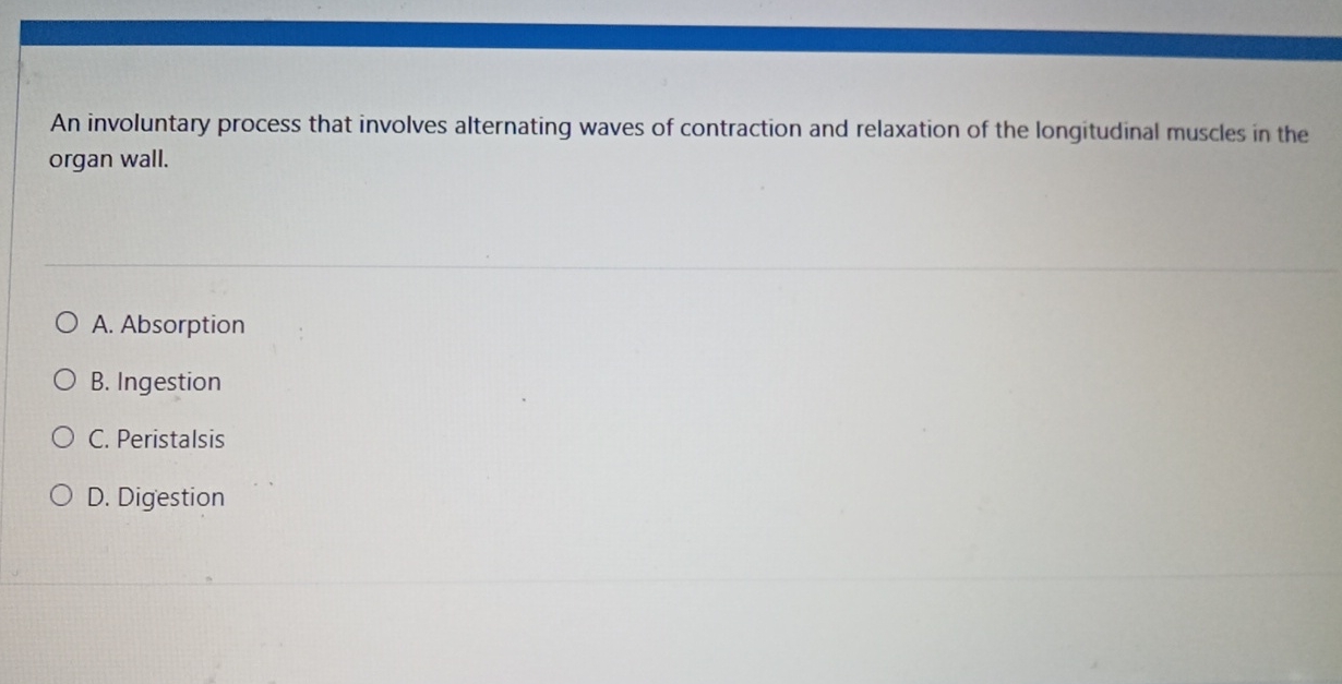 Solved An involuntary process that involves alternating | Chegg.com