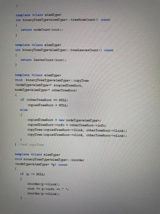 Solved Binary Expression Tree Project In the module on | Chegg.com