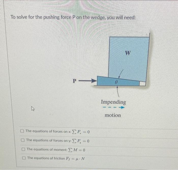 Solved Draw the FBD of the Weight. How many unknown forces | Chegg.com