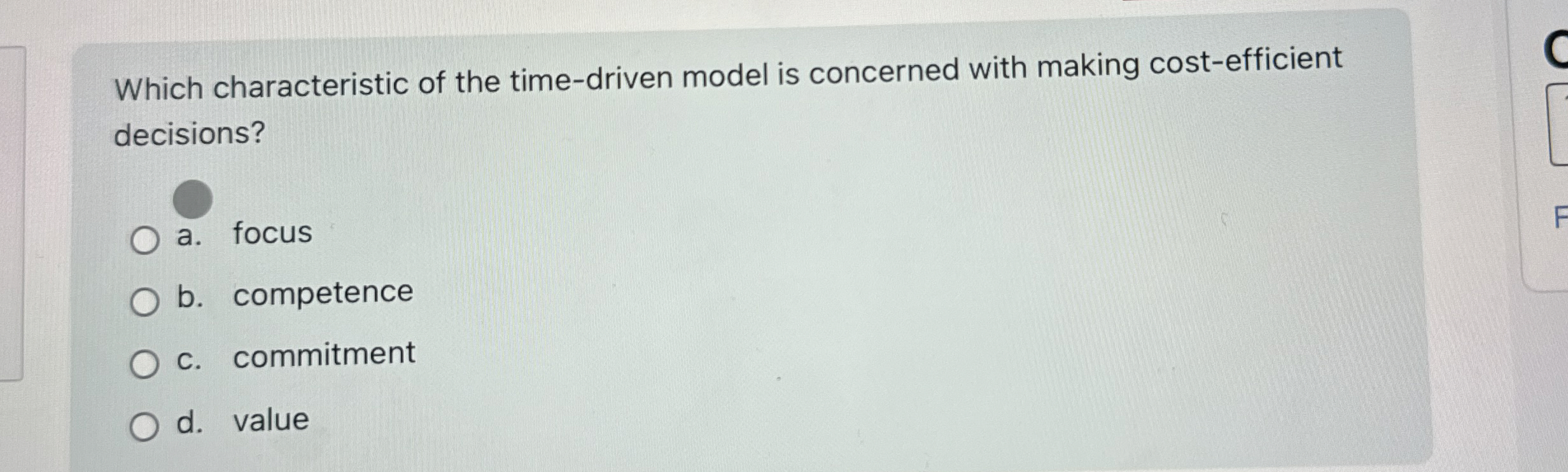 Solved Which characteristic of the time-driven model is | Chegg.com