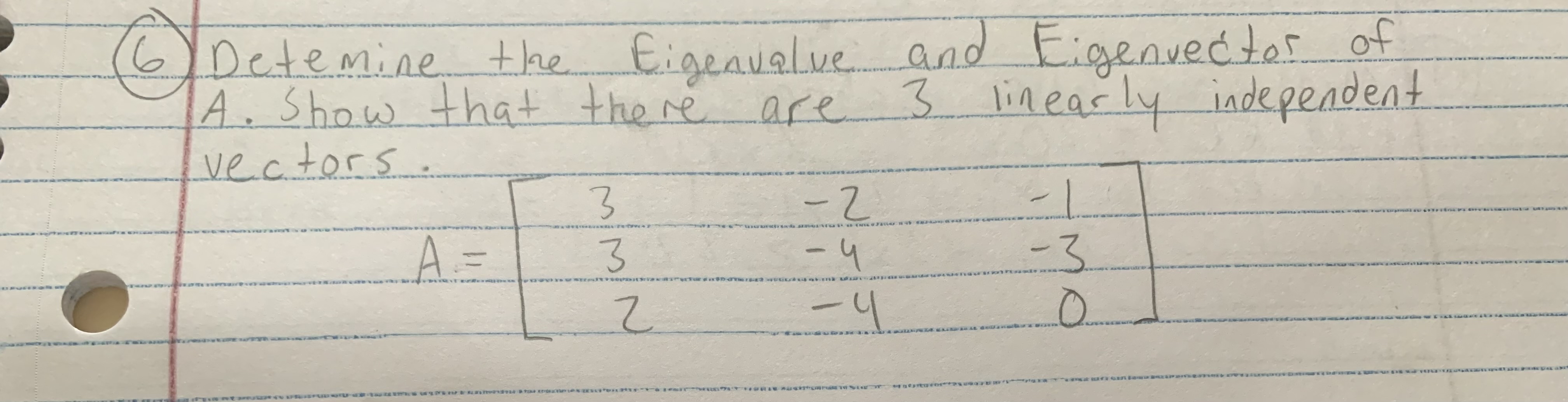 Solved Detemine the Eigenvalue and Eigenvector of A. ﻿Show | Chegg.com