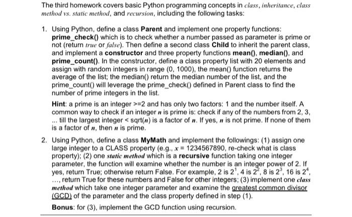 Solved The third homework covers basic Python programming | Chegg.com