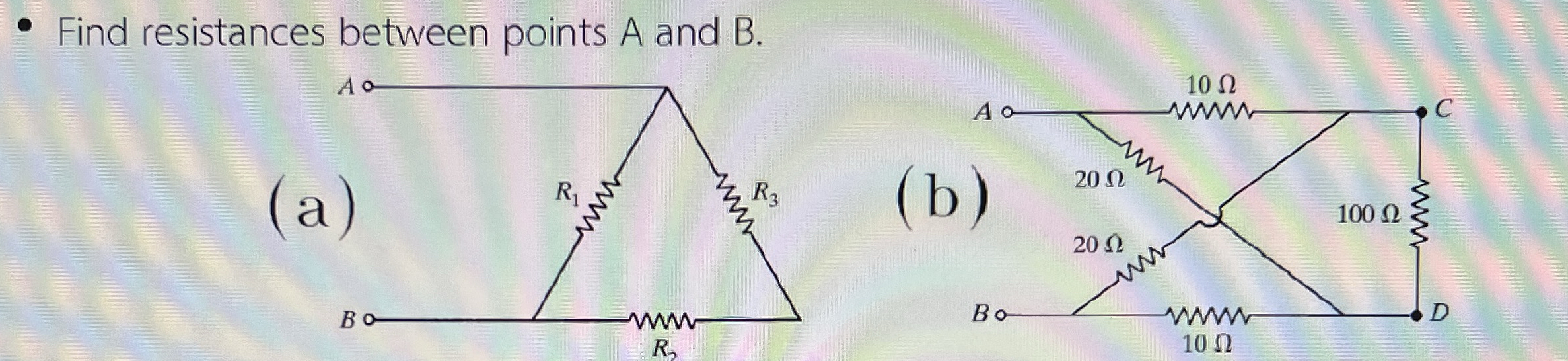Find resistances between points A and B.(b) | Chegg.com