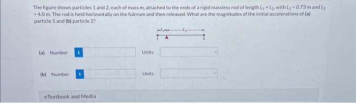Solved The figure shows particles 1 and 2 , each of mass m, | Chegg.com