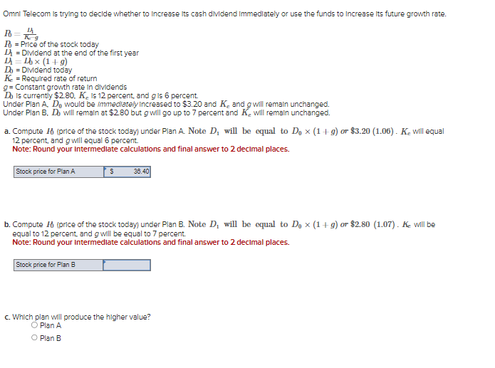Solved Omnl Telecom is tryling to decide whether to Increase | Chegg.com