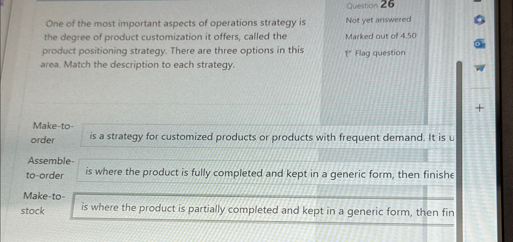 Solved One of the most important aspects of operations | Chegg.com