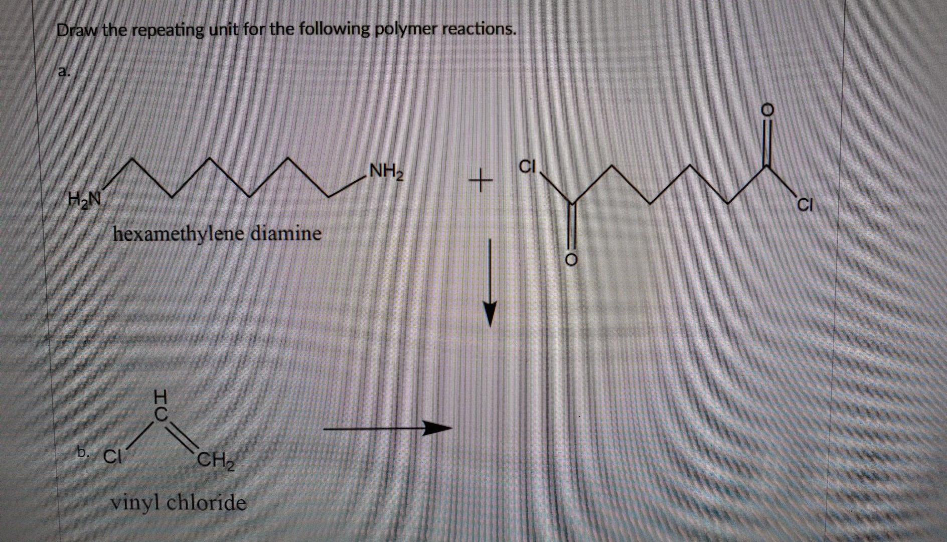 Solved Draw the repeating unit for the following polymer | Chegg.com