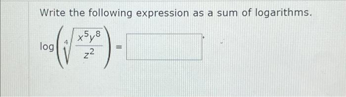 Solved Write the following expression as a sum of | Chegg.com