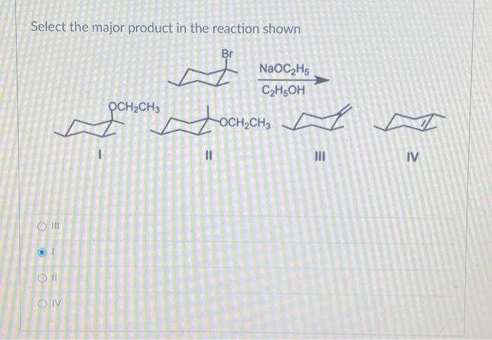 Solved Select the major product in the reaction shown Br Oll | Chegg.com