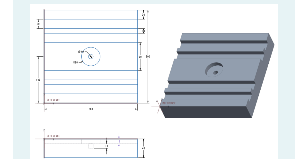 Solved For he following Workpiece write the CNC program to | Chegg.com