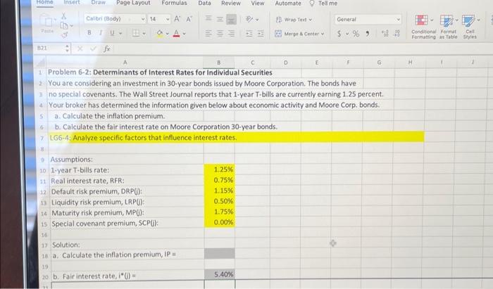 Solved Calculate the inflation premium, IP = Data = Review | Chegg.com