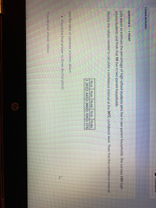 Solved FEEDBACK Content attribution QUESTION 9 . 1 POINT | Chegg.com