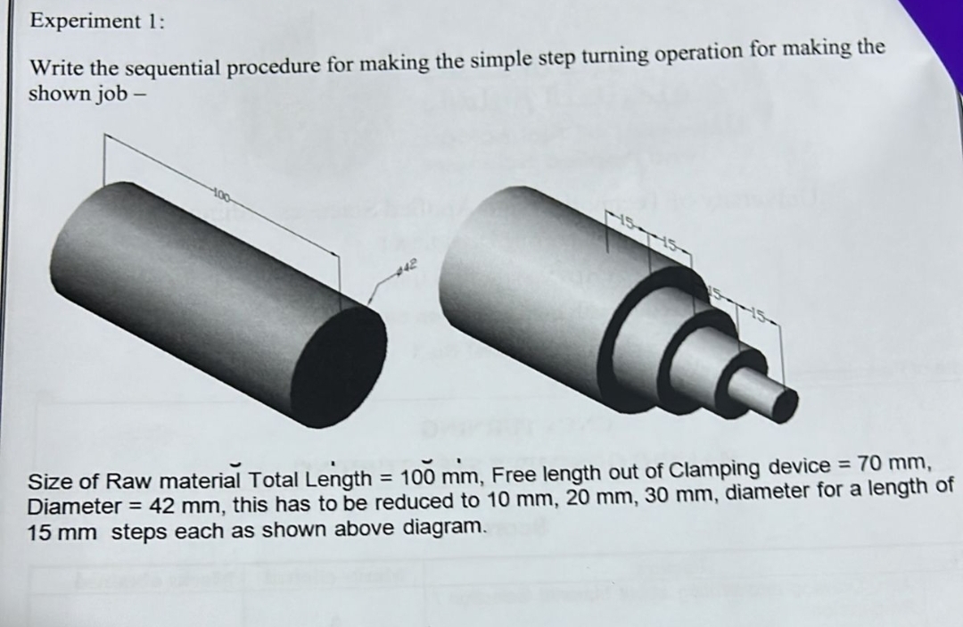 Solved Experiment 1:Write the sequential procedure for | Chegg.com