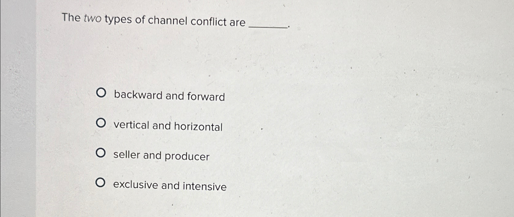 Solved The two types of channel conflict arebackward and | Chegg.com