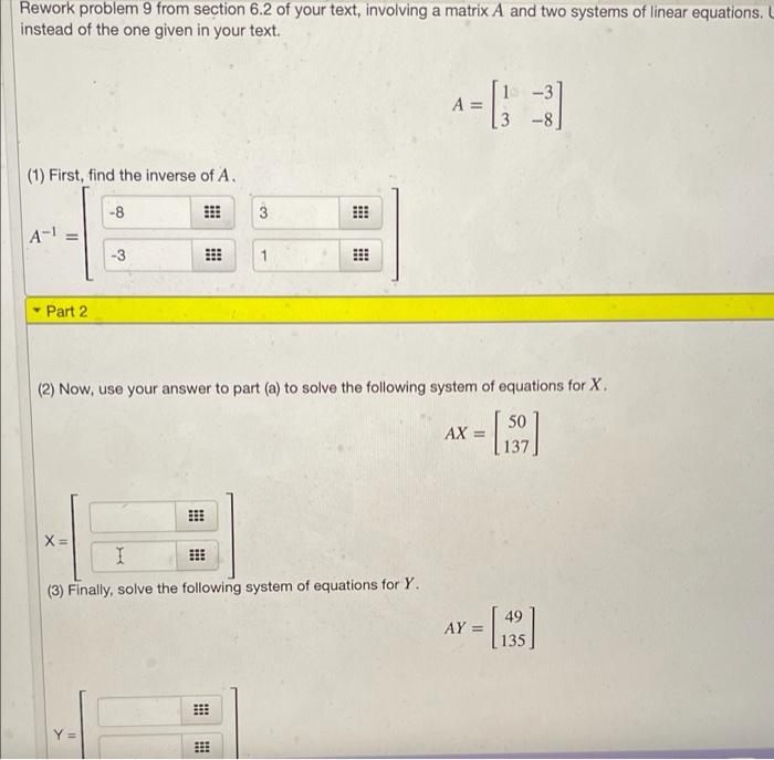 Solved Rework problem 9 from section 6.2 of your text, | Chegg.com
