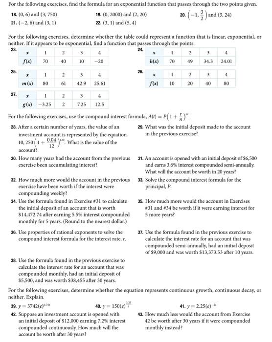 Solved For The Following Exercises Find The Formula For An Chegg