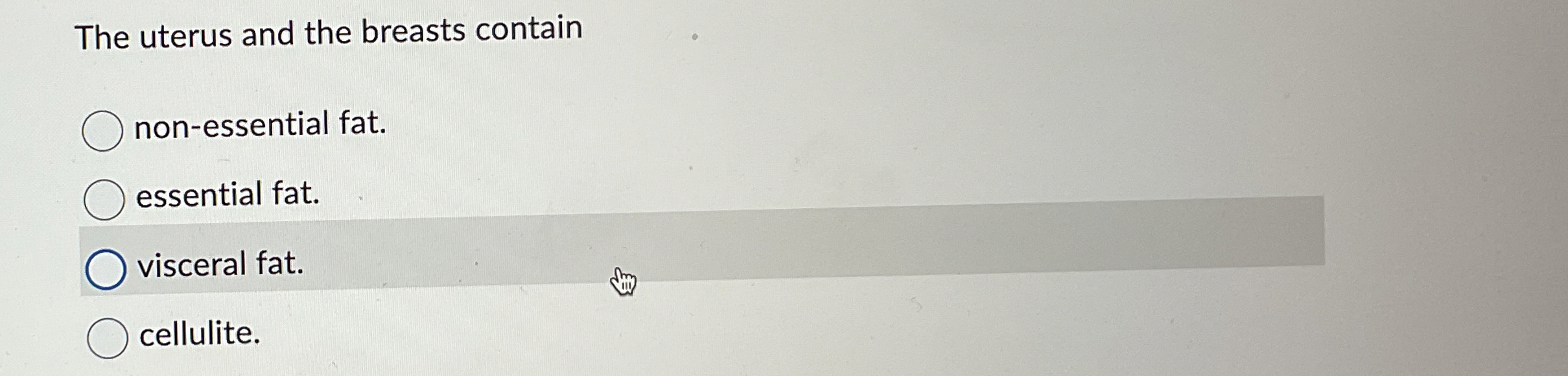 Solved The uterus and the breasts containnon-essential | Chegg.com