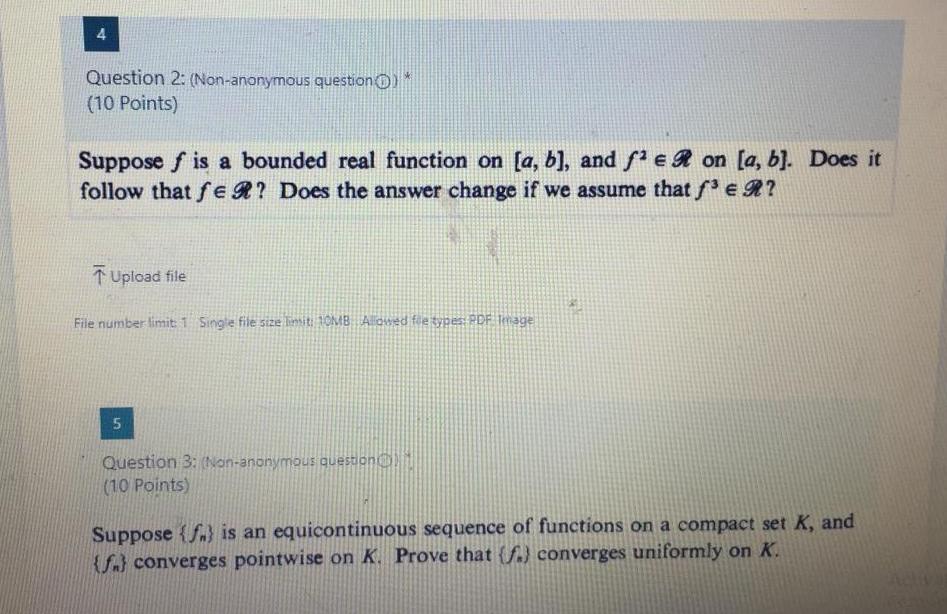 Solved Question 2: (Non-anonymous question (10 Points) | Chegg.com