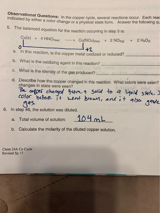 7. In step 7, diluted NaOH is added to the solution. | Chegg.com