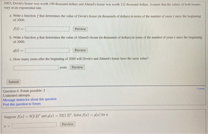 Solved 2003, Devin's house was worth 190 thousand dollars | Chegg.com