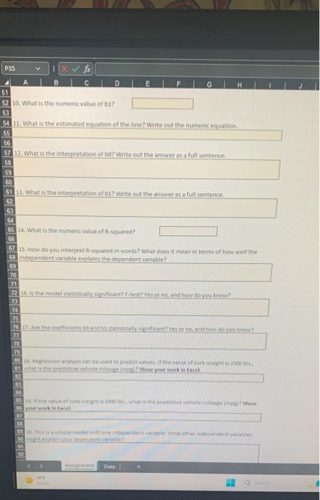 Solved The data on the worksheet/tab below titled "Data" | Chegg.com