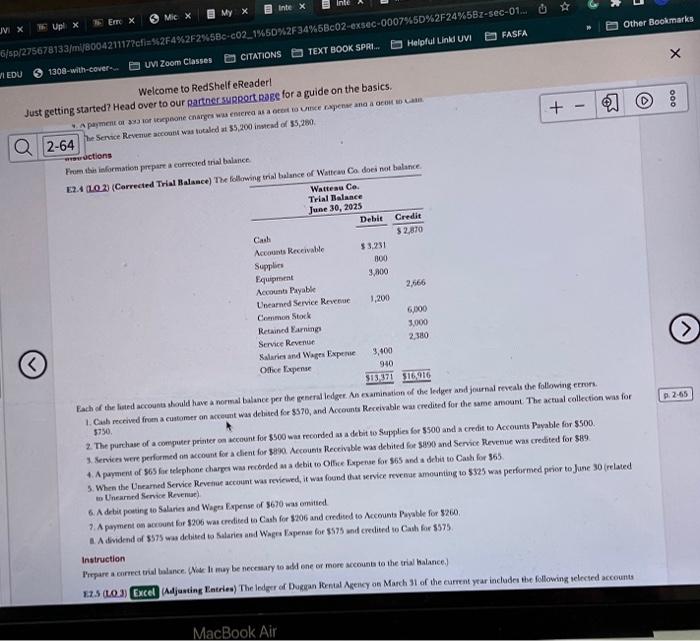 Solved Welcome to RedShelf eReaderl Just getting started? | Chegg.com