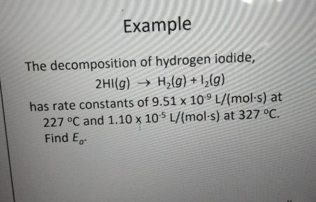 Solved ExampleThe decomposition of hydrogen | Chegg.com