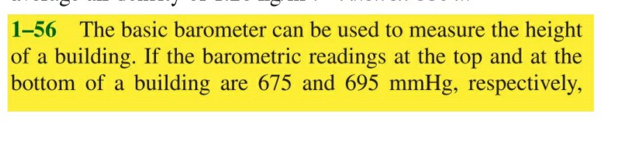 Solved 1-56 The basic barometer can be used to measure the | Chegg.com
