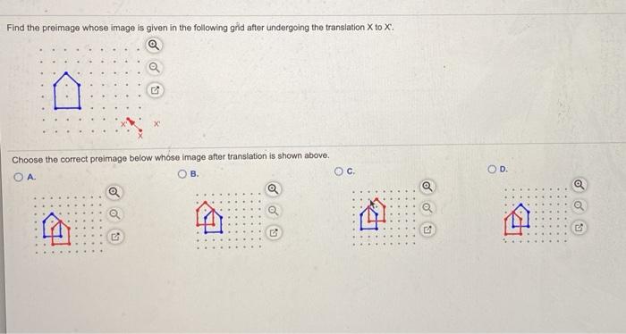 Solved Find the preimage whose image is given in the | Chegg.com