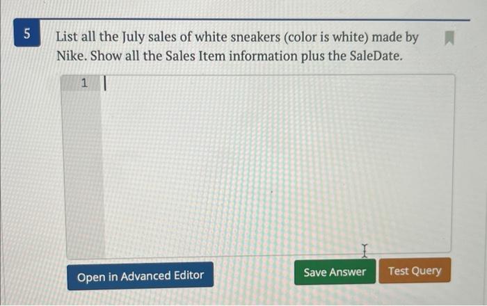 ist names of all products that are blue or green. | Chegg.com