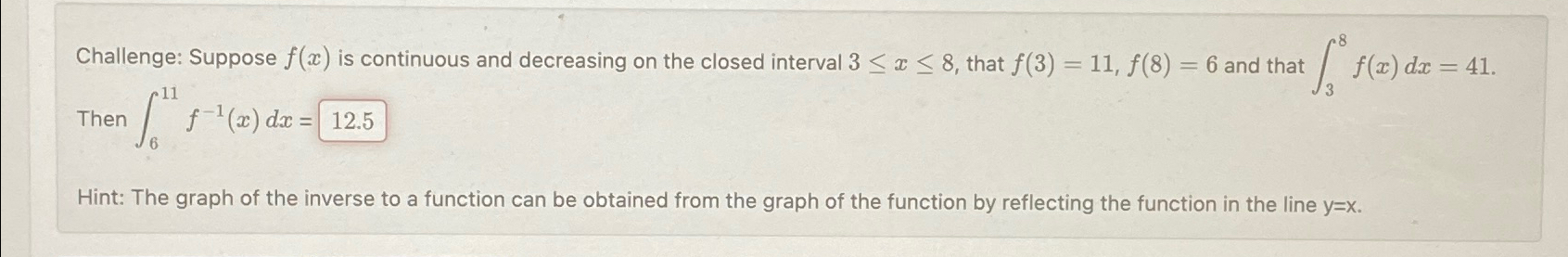 Solved Challenge: Suppose f(x) ﻿is continuous and decreasing | Chegg.com