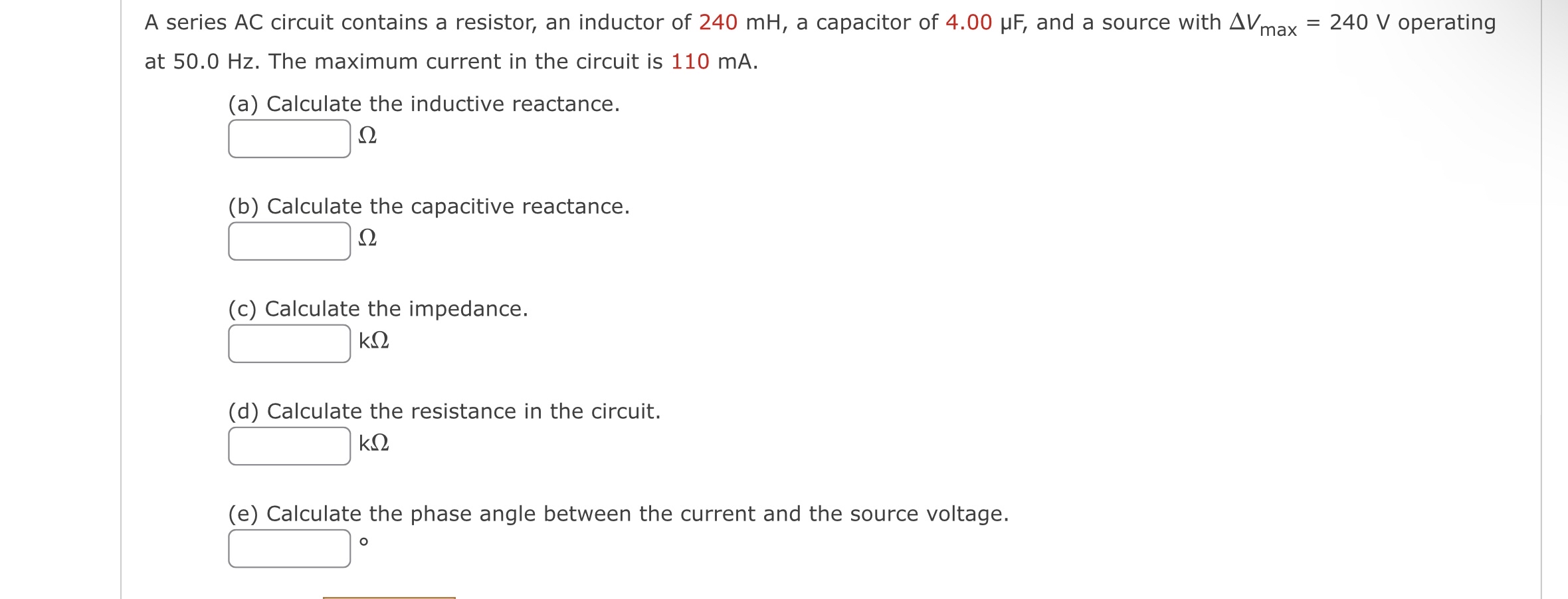 Solved A series AC circuit contains a resistor, an inductor | Chegg.com