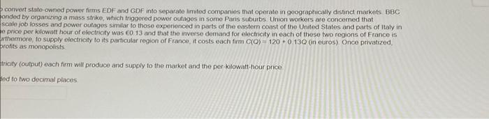 Solved The French qovemment announced plans to convort | Chegg.com