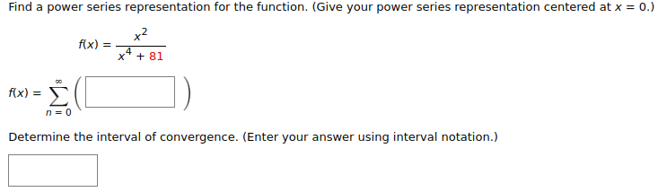 Solved Find a power series representation for the function. | Chegg.com