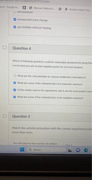 Solved unexpected color change gas bubbles without heating | Chegg.com