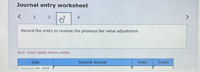 Solved Journal entry worksheet Record the entry to reverse | Chegg.com