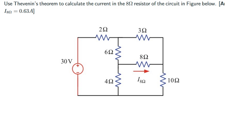 Solved Use Thevenin's theorem to calculate the current in | Chegg.com