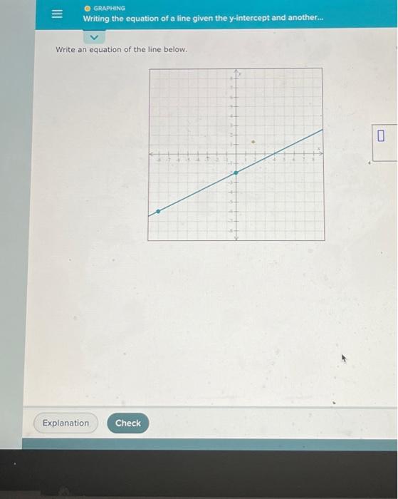 Solved Write an equation of the line below. | Chegg.com